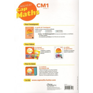 Cap Maths CM1 Éd. 2020 - Cahier de Géométrie-Mesure - Librairie de France