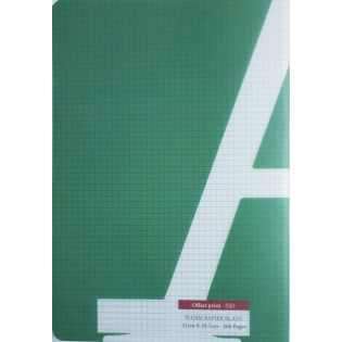 Cahier Pique A4 288P Q5*5 Polypro Assortis