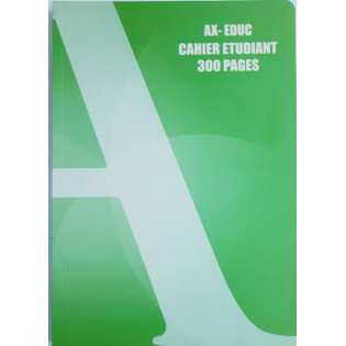 Cahier Etudiant Broche A4 Seyes 288P 60G Assortis Ax-Educ Plus