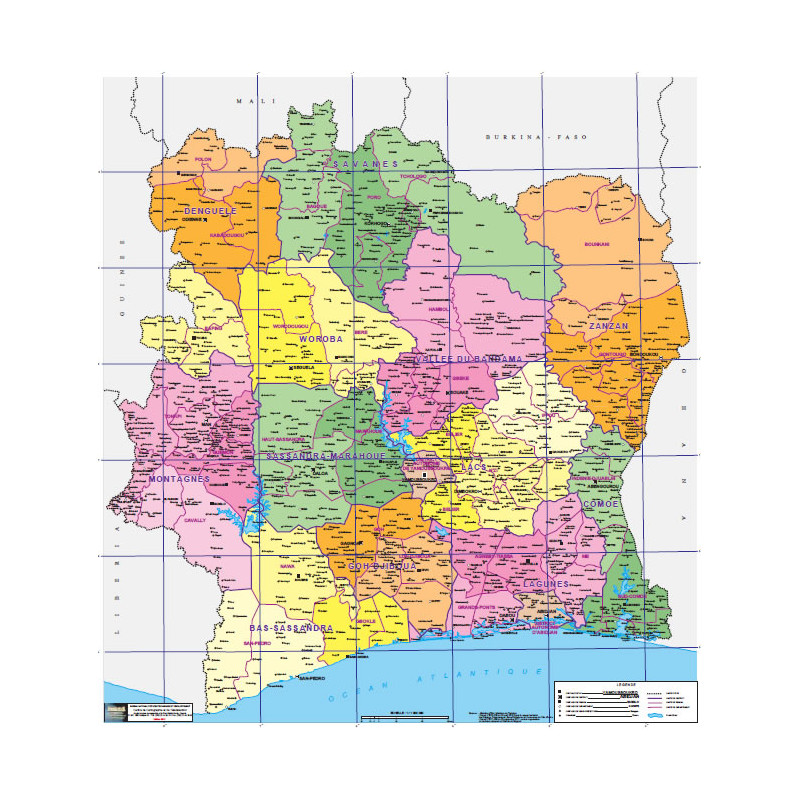 Bongouanou Sur La Carte De La Côte DIvoire Localisation, Histoire ...