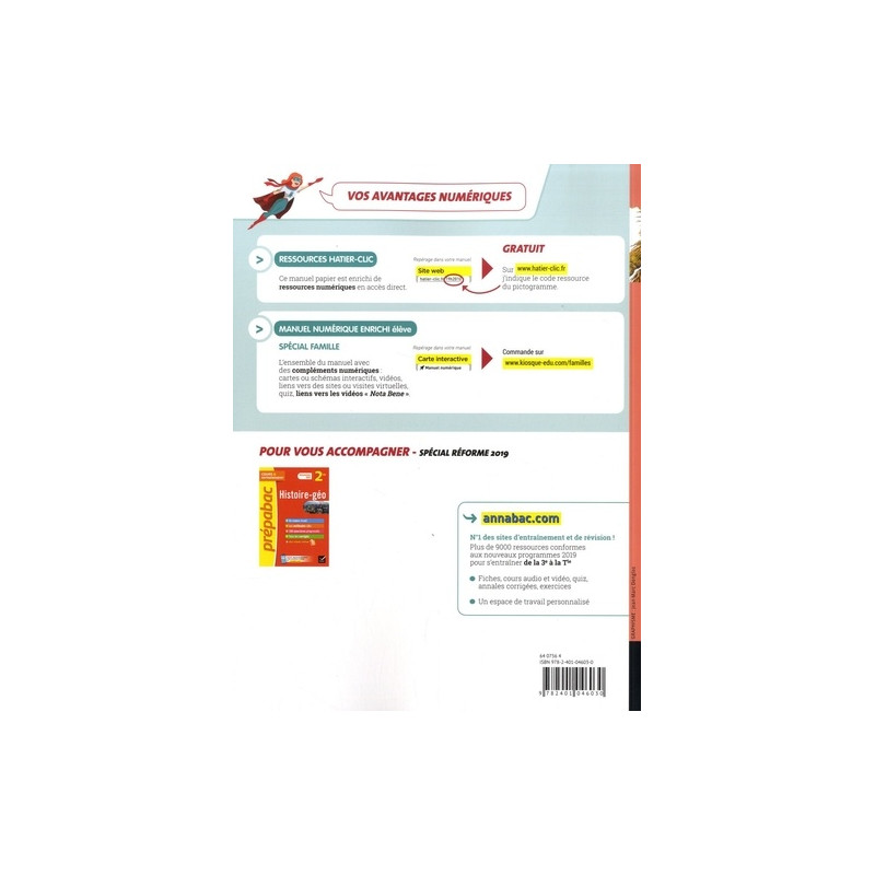 Histoire 2nde - Livre de l'élève - Grand Format Edition 2019
