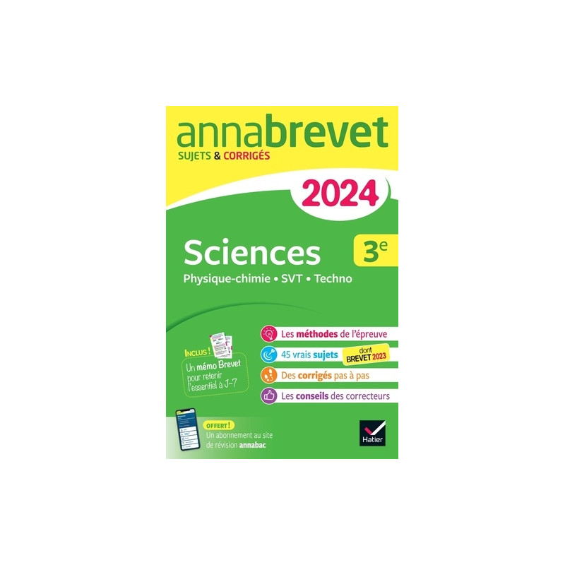 Accueil Librairie Sciences 3e - Physique-chimie, SVT, Techno Sujets ...